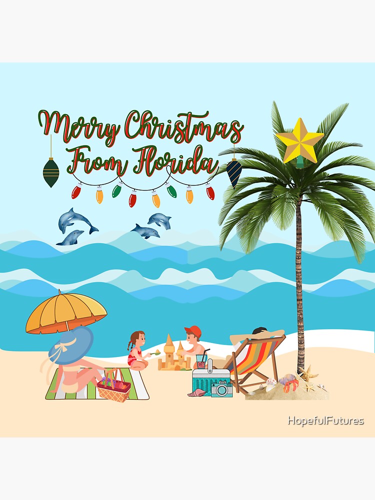 "Merry Christmas From Florida" Sticker for Sale by HopefulFutures ...