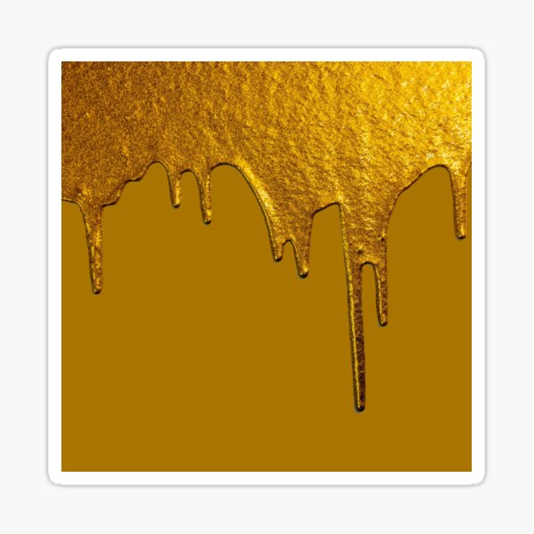"Gold Paint Dripping on Light Gold Seamless Pattern" Sticker for Sale ...