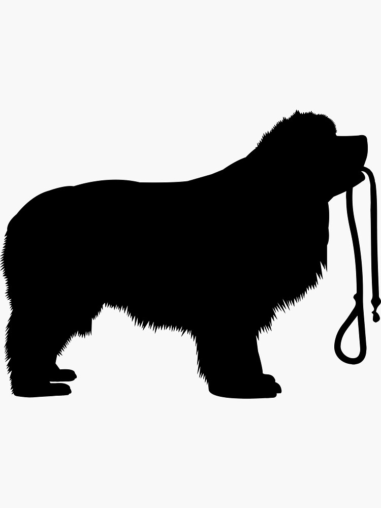 "Newfie wants to walk" Sticker for Sale by itsmechris | Redbubble