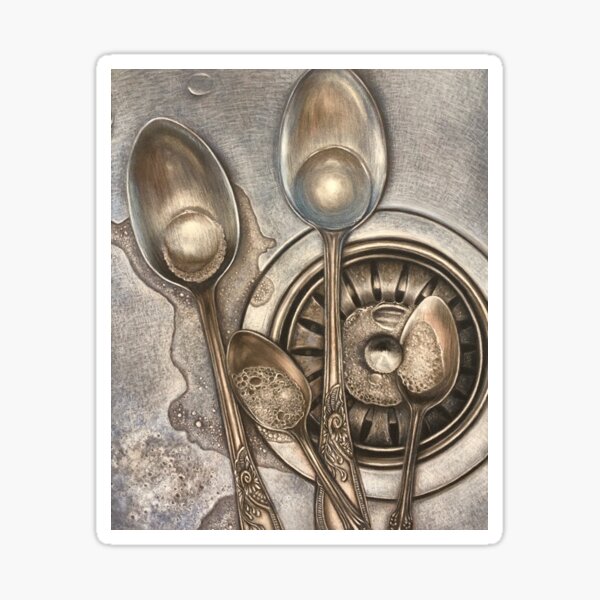 "Spoons" Sticker for Sale by debswildart | Redbubble