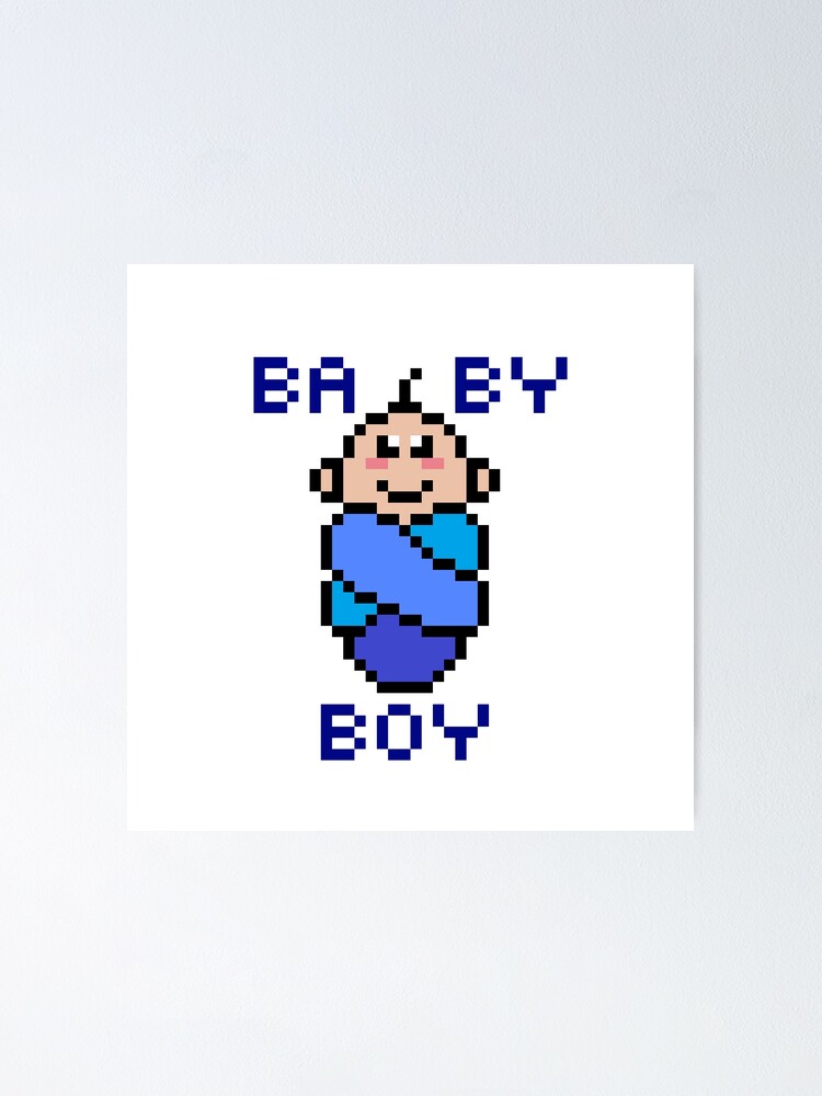 "CUTE PIXEL ART BABY BOY" Poster for Sale by LeoIsabella | Redbubble