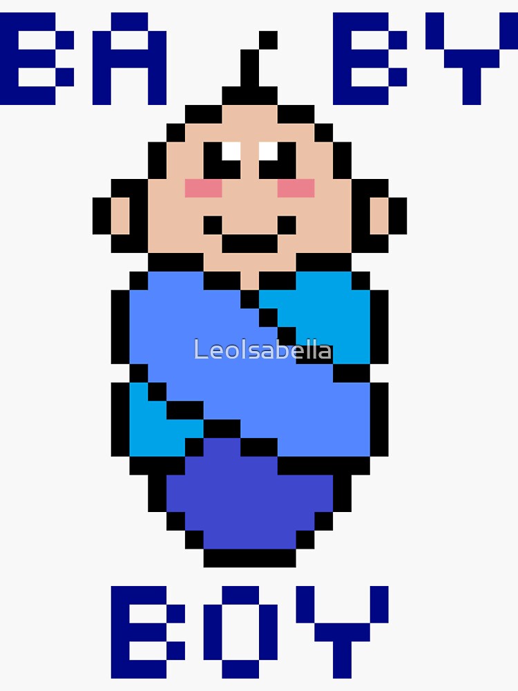 "CUTE PIXEL ART BABY BOY" Sticker for Sale by LeoIsabella | Redbubble
