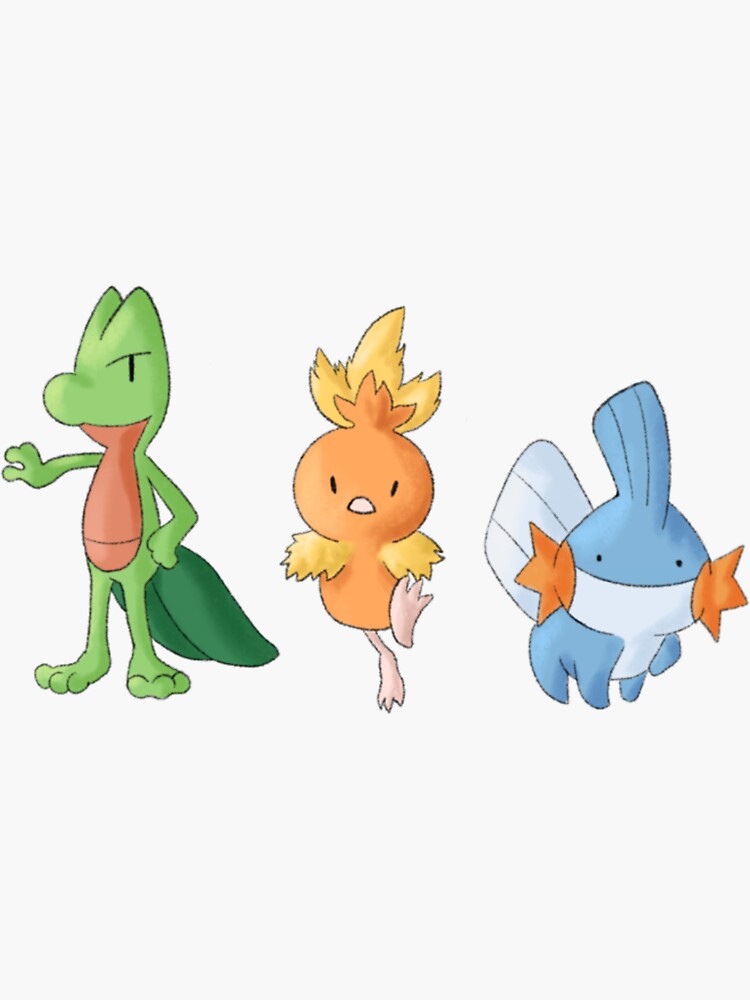 "Gen 3 Starters" Sticker for Sale by qualitysof17 | Redbubble