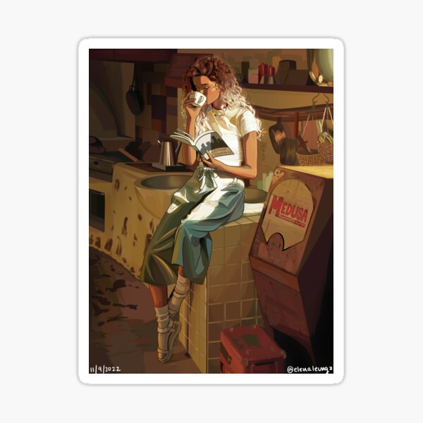 "Annabeth Chase Portrait " Sticker for Sale by elenaleungz | Redbubble