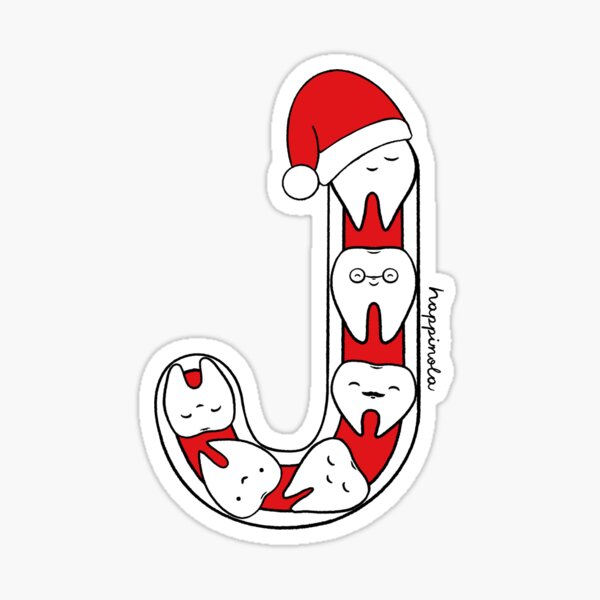 "Letter J (Happimola Christmas Alphabet)" Sticker for Sale by ...
