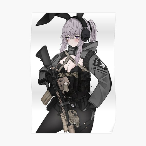 "Military Bunny Girl" Poster for Sale by kittiescuties | Redbubble