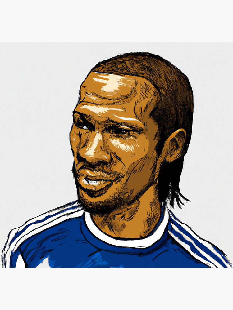 Pegatina «Dibujos animados de Drogba Chelsea» de Soccerteam | Redbubble