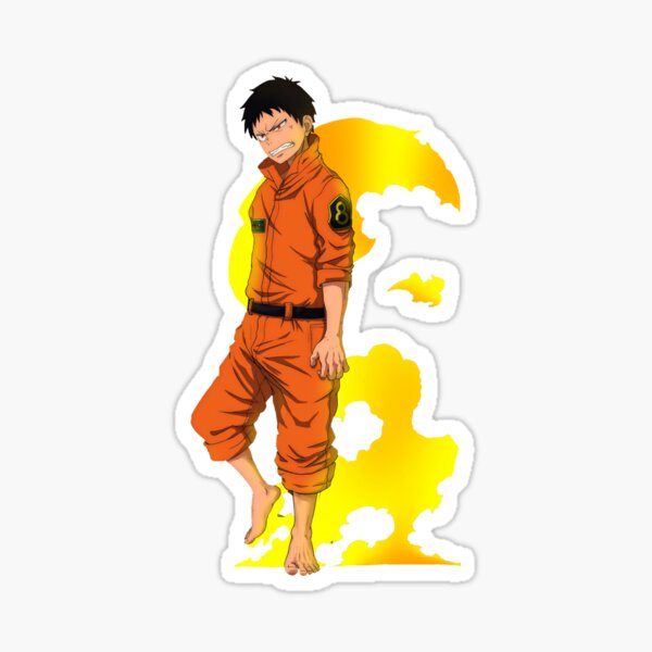 "shinra kusakabe - Fire force" Sticker for Sale by MoEl-Art | Redbubble