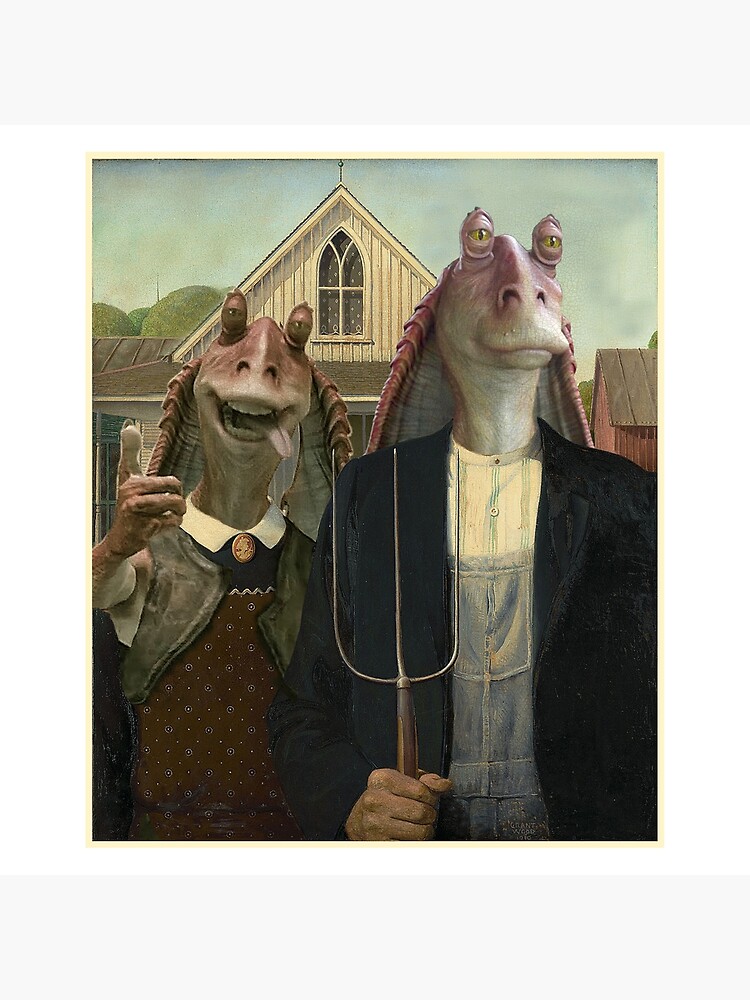 "Jar Jar Binks - American Binks : Inspired by Star Wars" Art Print by ...