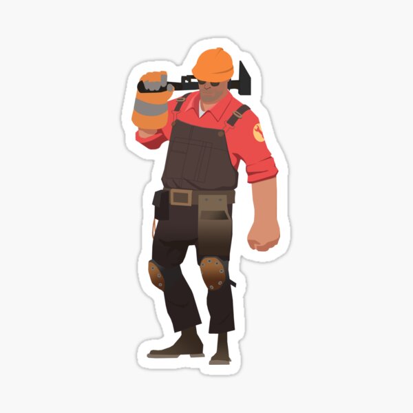 "Team Fortress 2 - Engineer" Sticker for Sale by yoshisaredragon ...