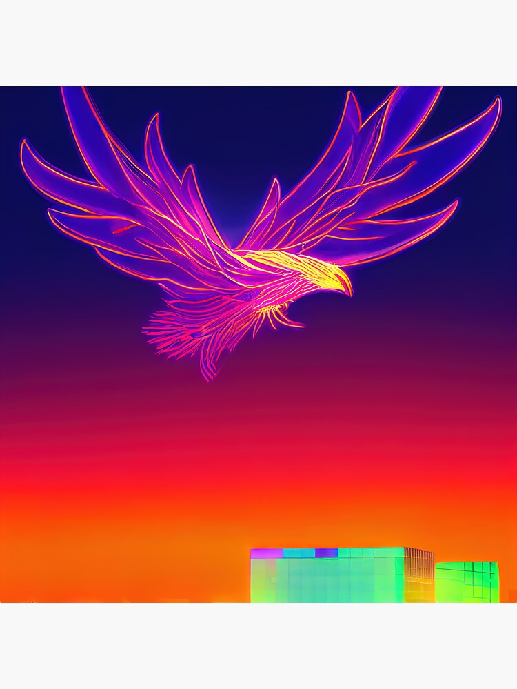 "Phoenix 2D" Sticker for Sale by ComicsFactory | Redbubble