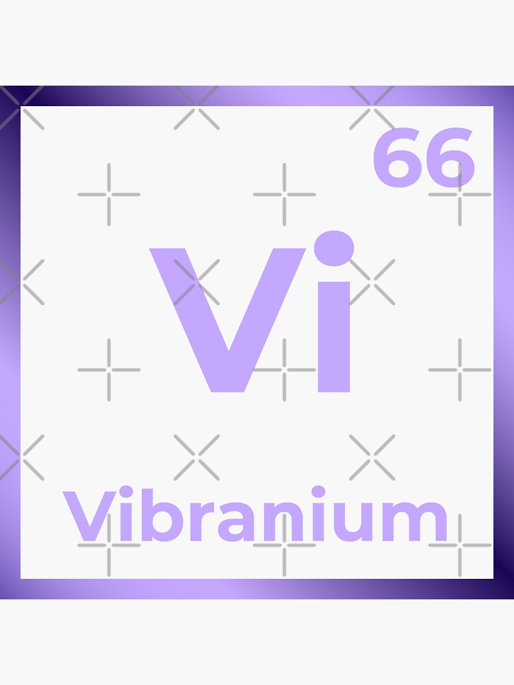 "Periodic Table Vibranium" Sticker for Sale by BrownbowUnity | Redbubble