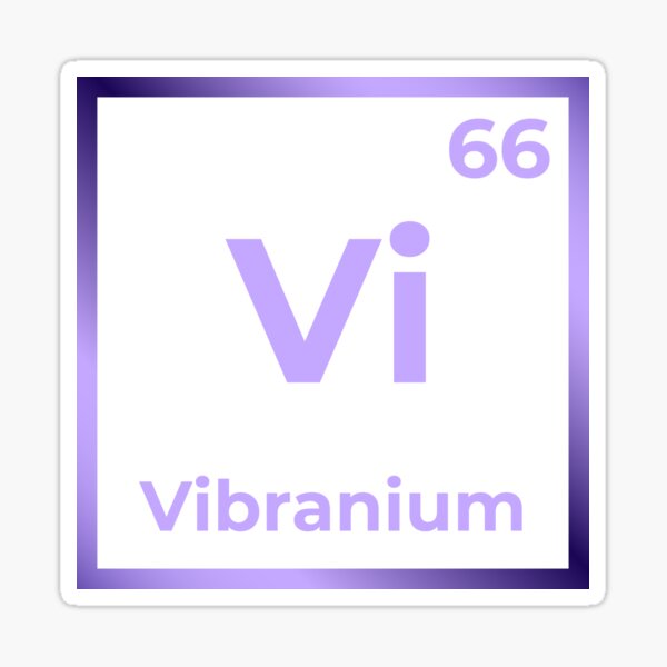 "Periodic Table Vibranium" Sticker for Sale by BrownbowUnity | Redbubble
