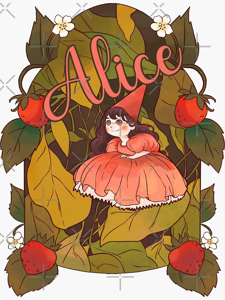 "Alice Name Strawberry Fairy " Sticker for Sale by sunilbelidon | Redbubble