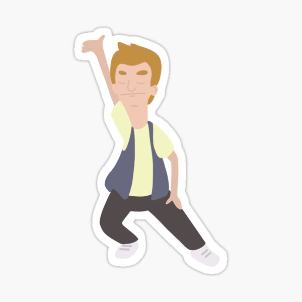 "Dancing Jimmy Jr" Sticker for Sale by gray-cat | Redbubble