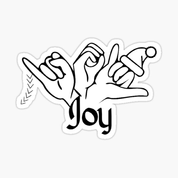 "Joy Sign Language" Sticker for Sale by patmeis | Redbubble