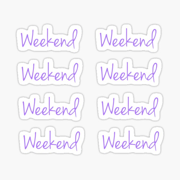 "Weekend, holiday, day off, fun Planner sticker" Sticker for Sale by ...