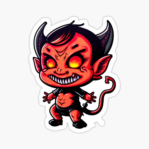 "Chibi Devil" Sticker for Sale by flowinglobe | Redbubble