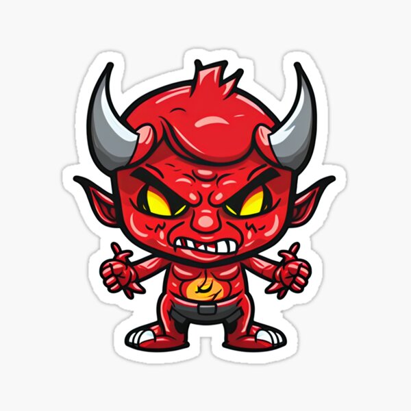 "Chibi Devil" Sticker for Sale by flowinglobe | Redbubble