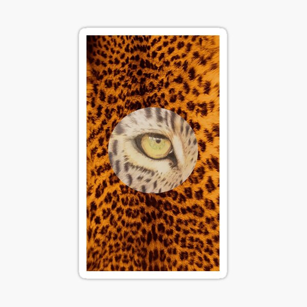 "Hand drawn leopards eye on a cruelty free leopard skin print" Sticker ...