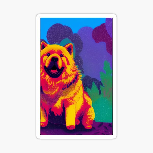 "Chow chow" Sticker for Sale by GroovyDino | Redbubble