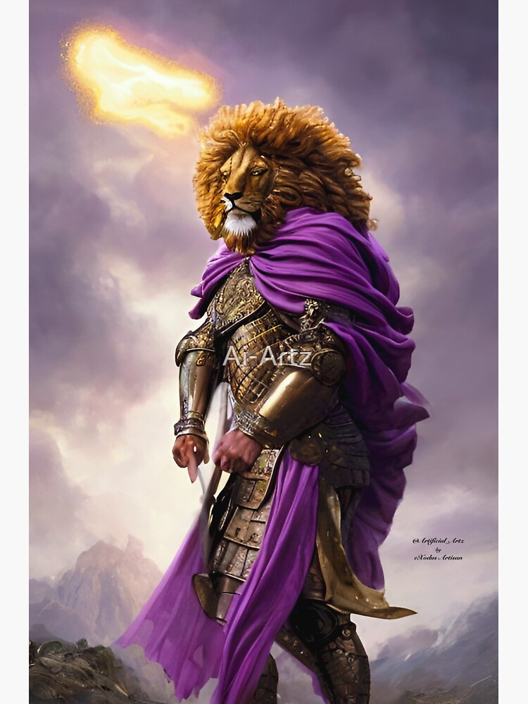 "Lord Lion " Sticker for Sale by Ai-Artz | Redbubble