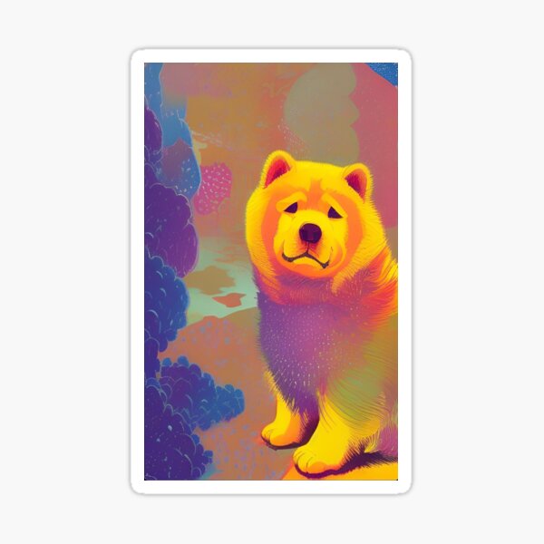 "Chow chow" Sticker for Sale by GroovyDino | Redbubble