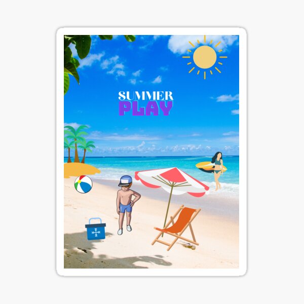 "Summer PLAY" Sticker for Sale by StefiBigShop | Redbubble