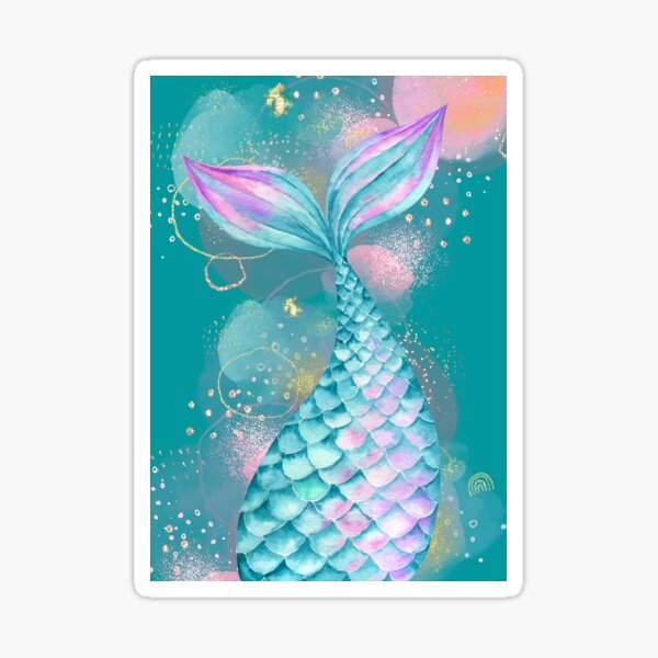 "Magical mermaid colors ……the tails of mermaids" Sticker for Sale by ...