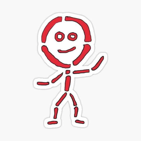 "Neon Stickman" Sticker for Sale by Mark-Ewbie | Redbubble