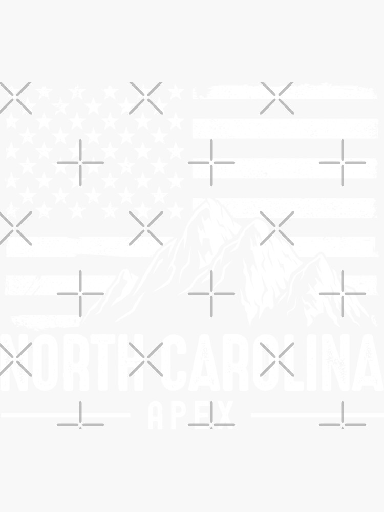"American Flag Apex NC Cool North Carolina Design" Sticker for Sale by ...