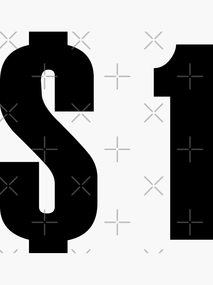 "One dollar sign" Sticker for Sale by gmstockstudio | Redbubble