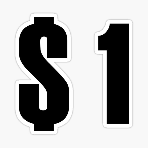 "One dollar sign" Sticker for Sale by gmstockstudio | Redbubble