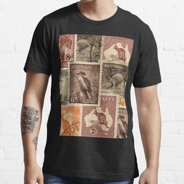 "Vintage Australian Postage Stamps Collection" T-shirt for Sale by ...