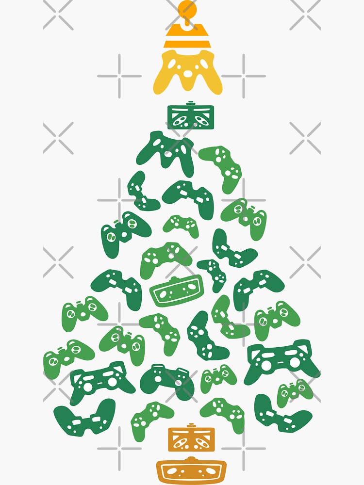 "Gamer Controller Christmas Tree" Sticker for Sale by BeansHotTees ...