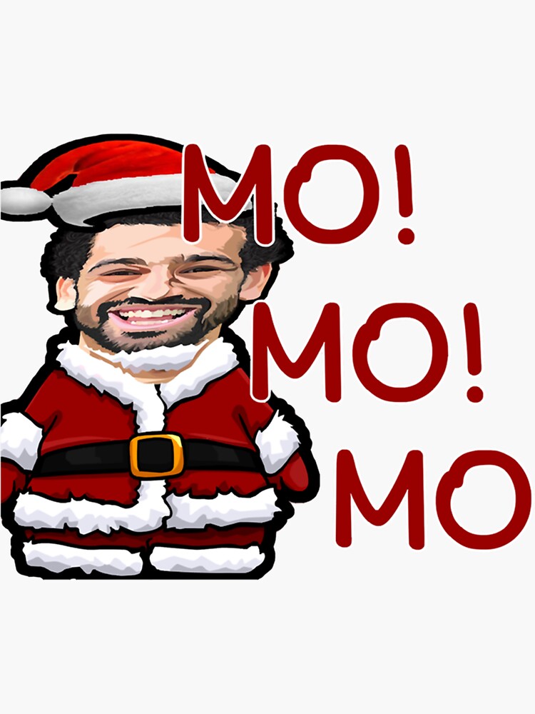 "santa Mo! Mo! Mo! Salah " Sticker for Sale by DeannaPeltier | Redbubble