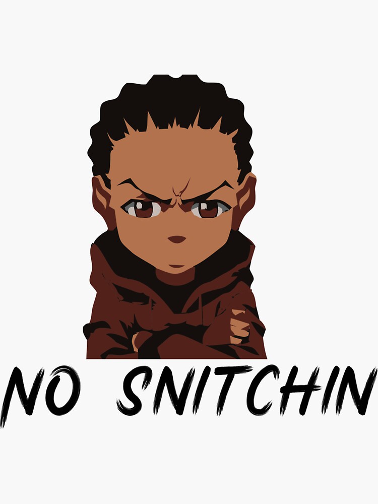 "The Boondocks Riley freeman no snitching163" Sticker for Sale by ...