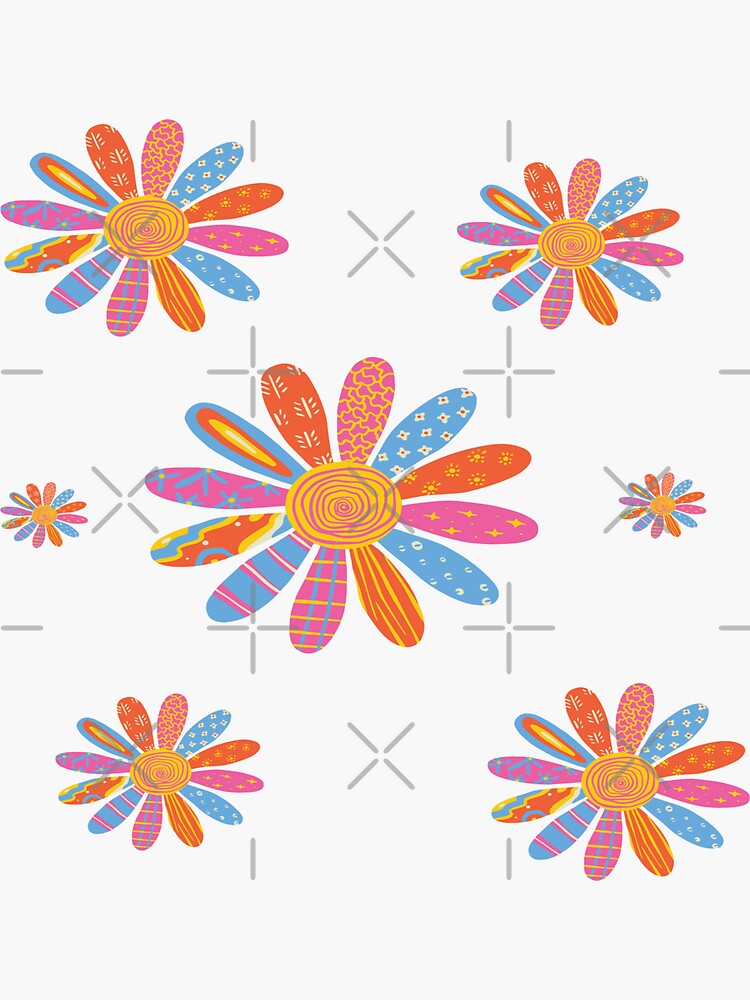 "Flower Power Sticker Pack" Sticker for Sale by calibrit | Redbubble