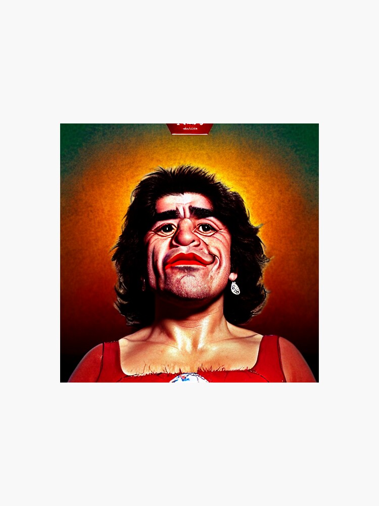 "Deigo maradonna caricature series" Sticker for Sale by Tuaddiocom ...