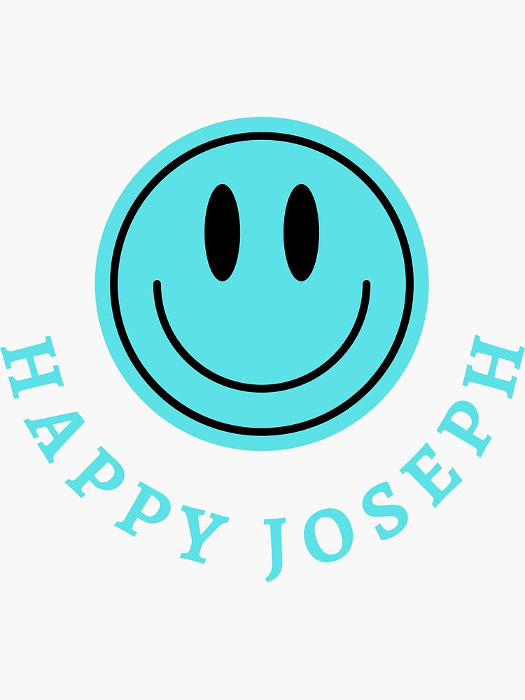 Pegatina «CAMISETA CON NOMBRE DE JOSEPH: DISEÑO CARA FELIZ DE JOSEPH ...