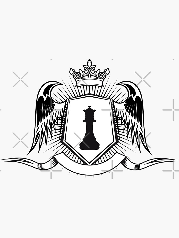 "Heraldry - Winged coat of arms with crown" Sticker for Sale by Silva ...