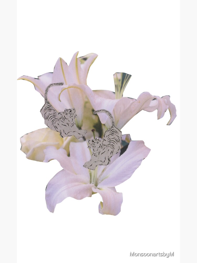 "Tiger Lily" Sticker for Sale by MonsoonartsbyM | Redbubble