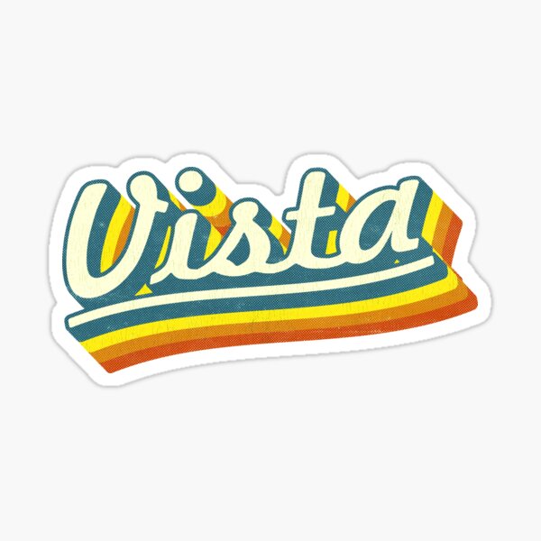 "Vista | Retro Rainbow" Sticker for Sale by retroready | Redbubble