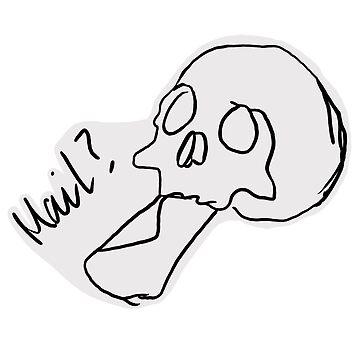 "penelope scott public void skull mail" Sticker for Sale by mkayy-s ...