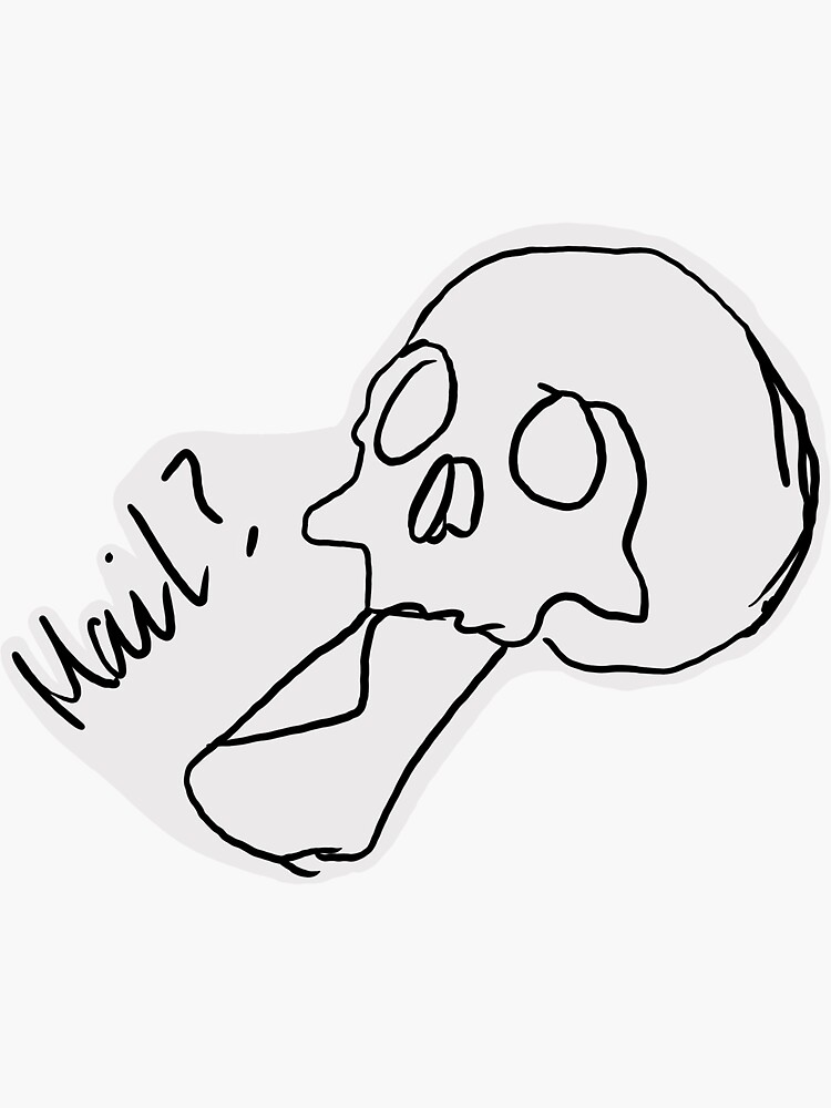 "penelope scott public void skull mail" Sticker for Sale by mkayy-s ...