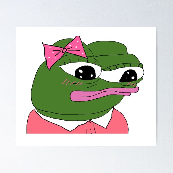 "Girl Pepe" Poster for Sale by SpaceBabe | Redbubble