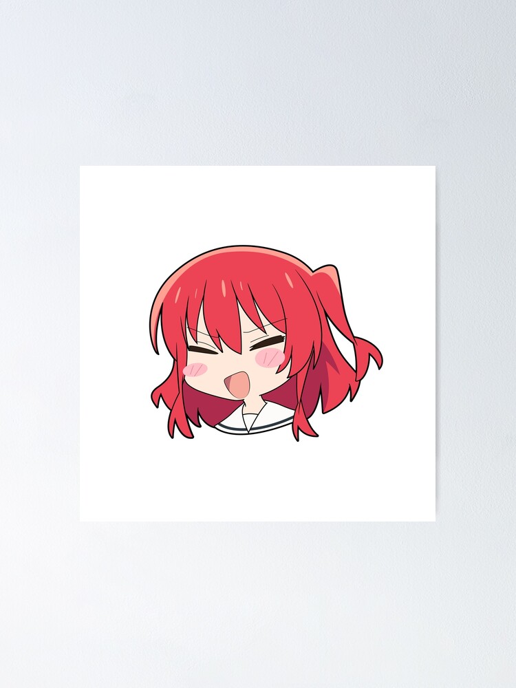 "Bocchi the Rock! Kita Chibi Head" Poster for Sale by ChibiCheems ...