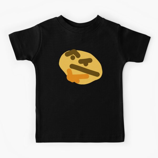 "Thonking Thinking Emoji Face Meme Thonk" Kids T-Shirt for Sale by ...