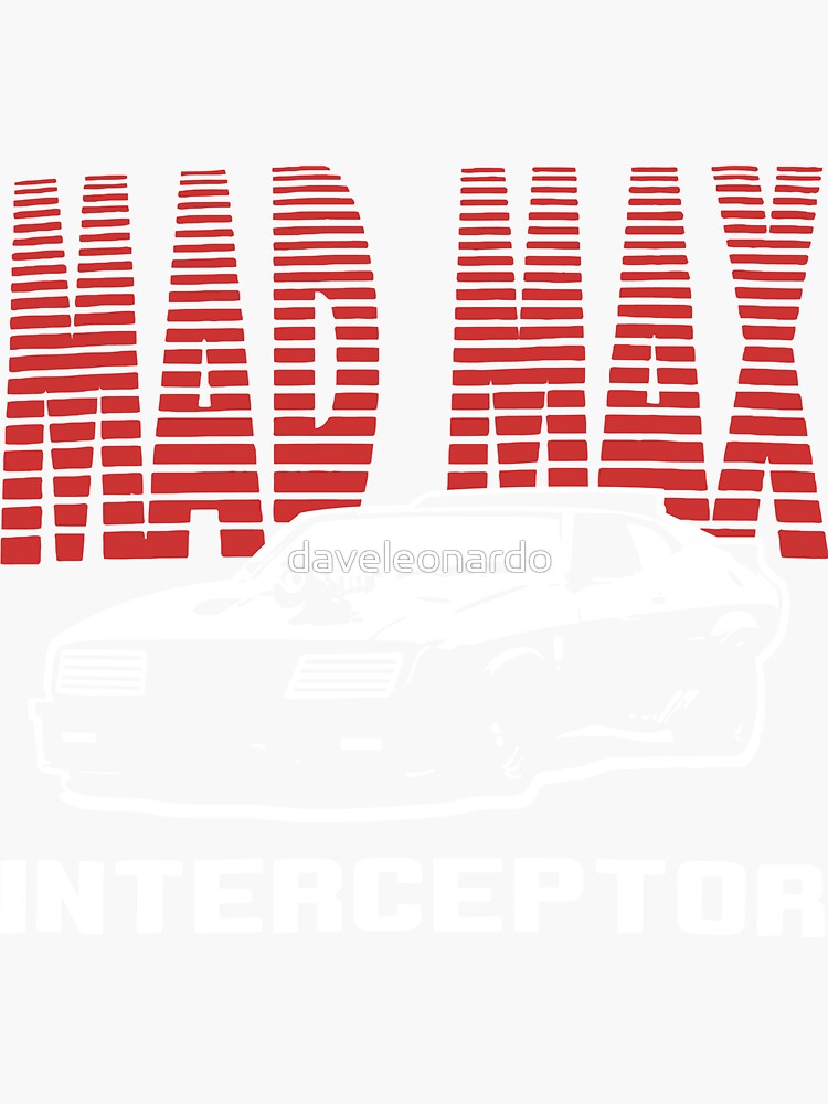 "Black Car Ford Falcon V8 The Pursuit Special Interceptor from the movie Mad Max" Sticker for ...