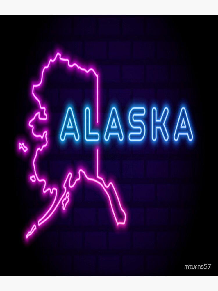 "Neon - Alaska" Sticker for Sale by mturns57 | Redbubble
